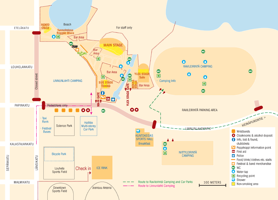 Ilosaarirock Festival | Media - Location of the check in point